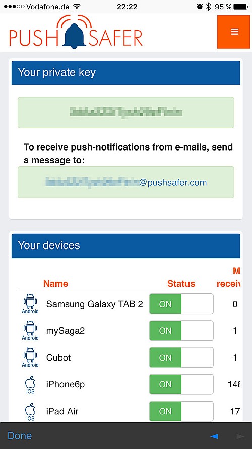 Clients & Apps Pushsafer - send & receive of Push Notifications to iOS, Android and Windows 10 ...
